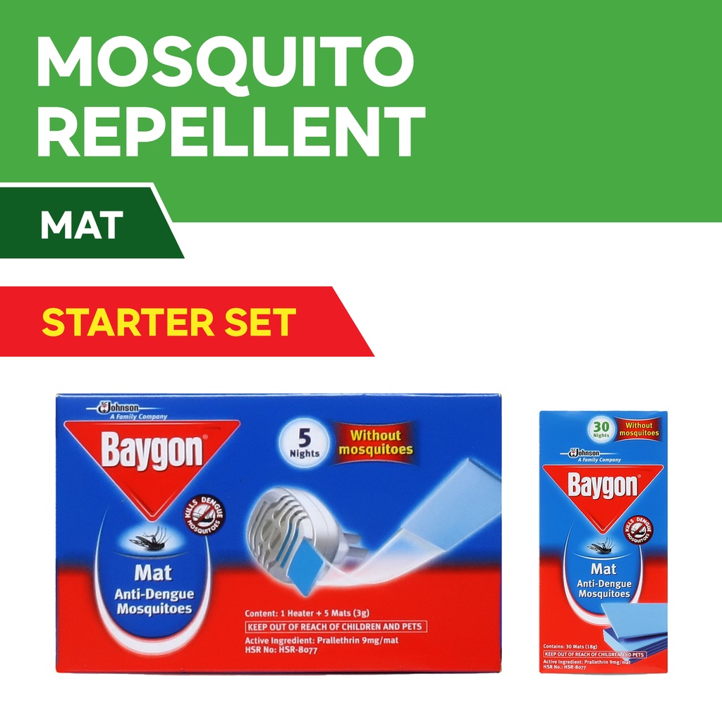 Baygon Mats - Starter and Refill 30s Set | Shopee Philippines