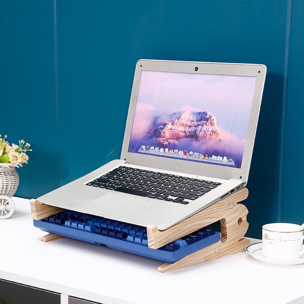 Wood Stand for Laptop Stand Monitor Stand for PC Window Wooden laptop ...