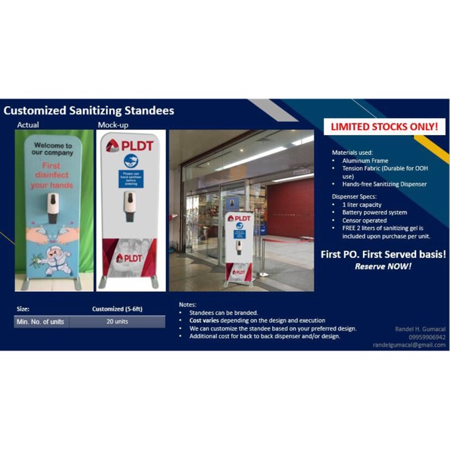 Sanitizing Standee (Automatic) | Shopee Philippines