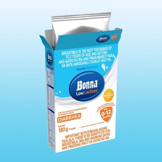 BONNA LOW LACTOSE 0-12 MONTHS 180 GRAMS POWDERED MILK AVAILABLE ON HAND ...