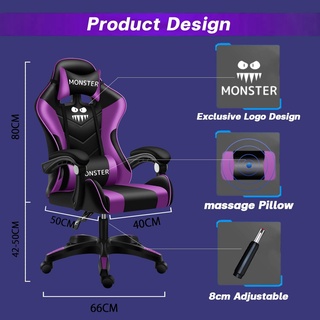 Monster Pokémon Gengar Purple Color Computer Chair Ergonomics chair ...