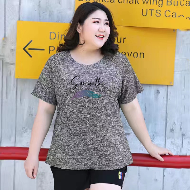 150KG XL-8XL Plus fat plus size fat T-shirt Women's shirt Mother Wear ...