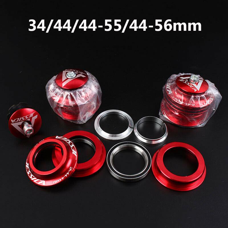 MTB Bike Headset Aluminum Alloy 34-34/44-44mm 44-55/44-56mm Bearing Headset Bicycle Bearings ...