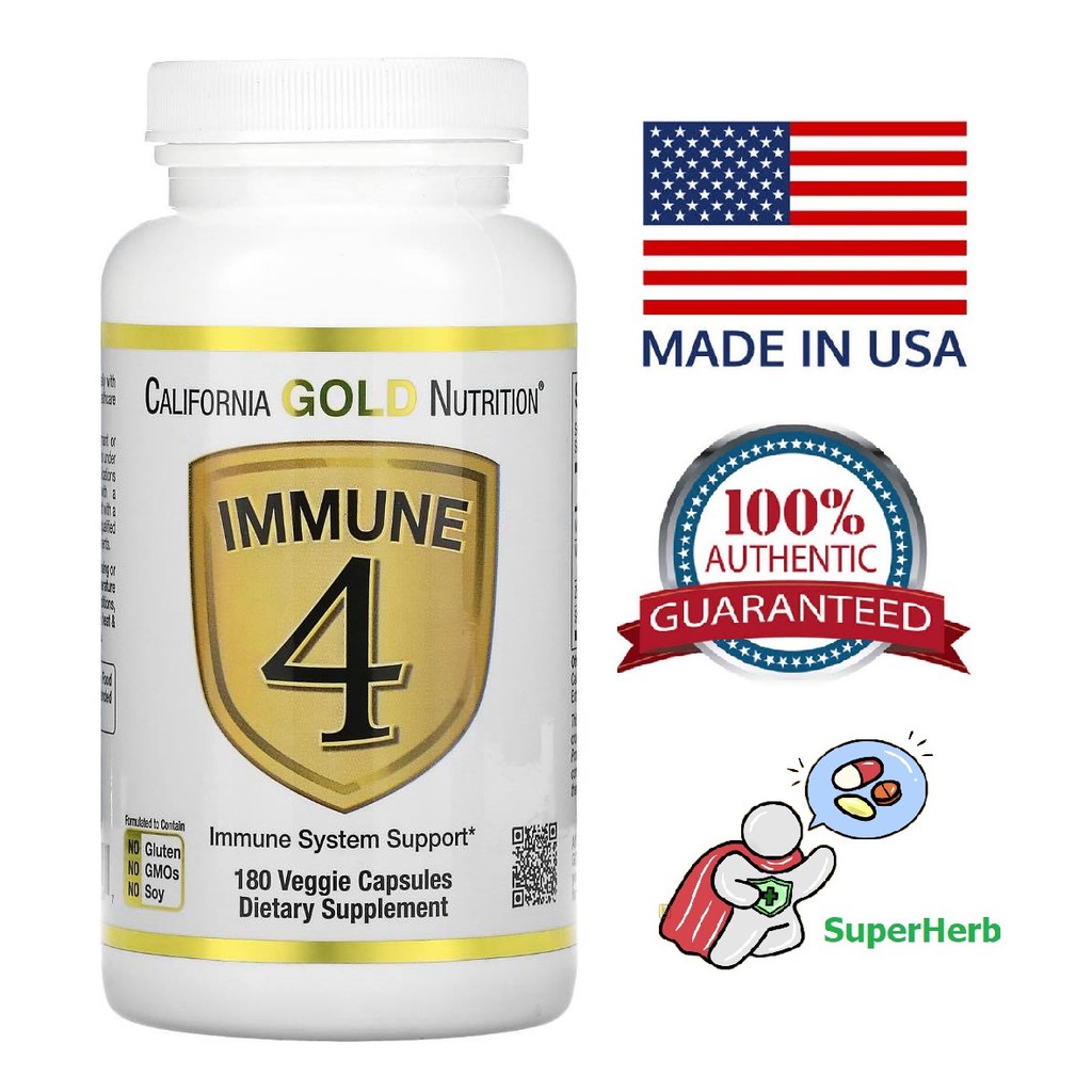California Gold Nutrition, Immune 4, Immune System Support | Shopee ...