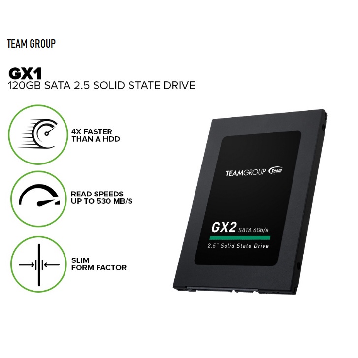 Team Group GX1 120GB Solid State Drive Sata 2.5 Internal Storage device ...