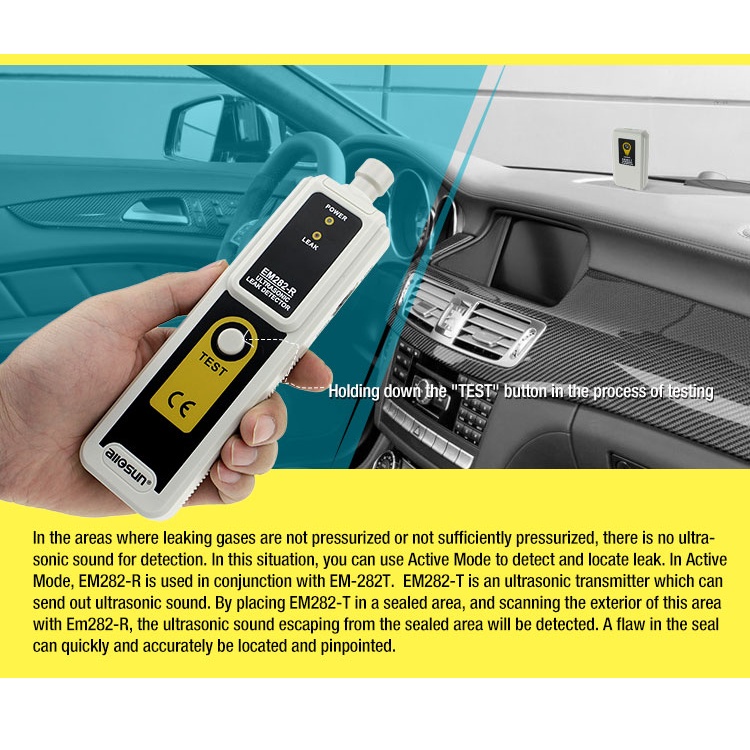 Ultrasonic Leak Detector 40KHz Ultrasonic Transmitter Relative Humidity ...