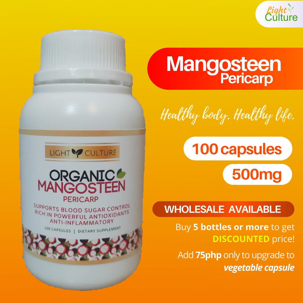 Pure/Authentic Mangosteen Pericarp (100caps/500mg) Capsule | Shopee ...