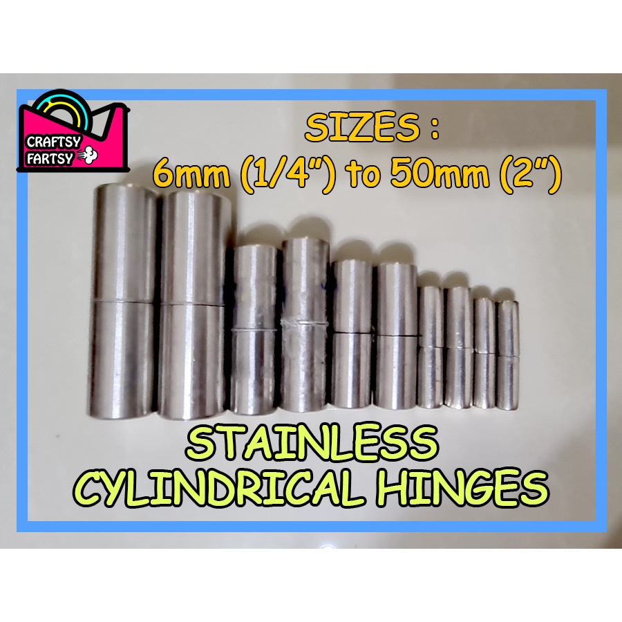 (PER PIECE) STAINLESS Cylindrical Hinges 6mm (1/4") to 18mm (3/4 ...