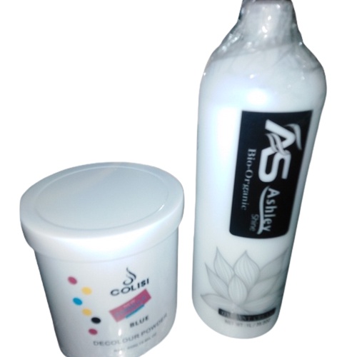 1set Colisi hair bleaching powder 450g with Ashley oxidizing cream ...