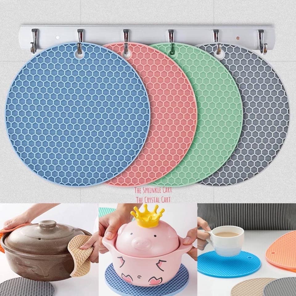 Silicone Insulation Pot Mat Coaster Heat Resistant Placemat Non-slip ...
