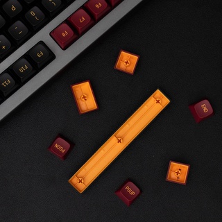 150 Keys Double Shot Keycap MSA Profile Red Black English Personalized ...