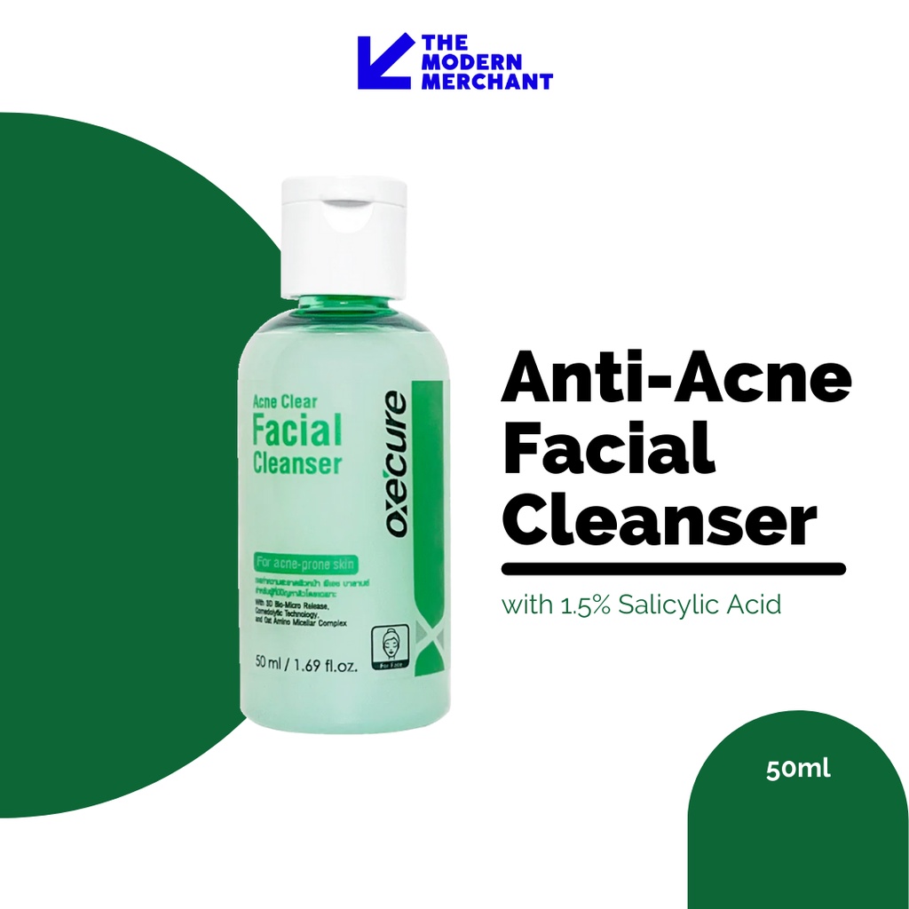 OXECURE Acne Clear Facial Cleanser 50ml | Shopee Philippines