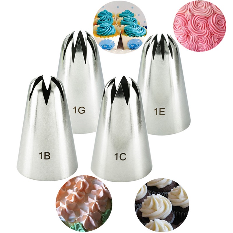 Large Icing Piping Nozzles For Decorating Cake Baking Cookie Cupcake ...