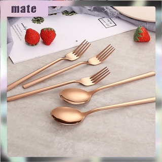 spoon and fork set stainless korean cutlery gold kutsara tableware ...