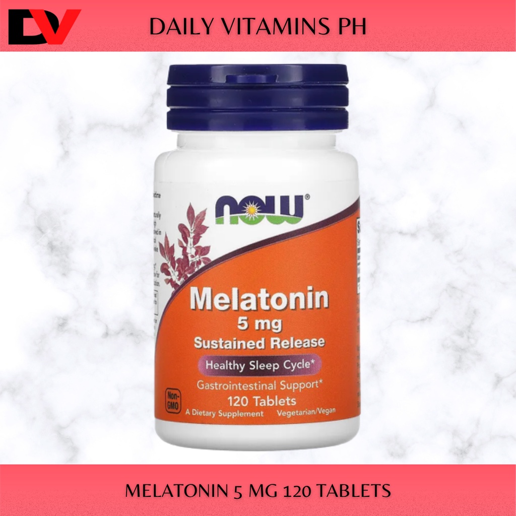 Now Foods, Melatonin 5 mg 120 Tablets - Healthy Sleep Cycle | Shopee ...