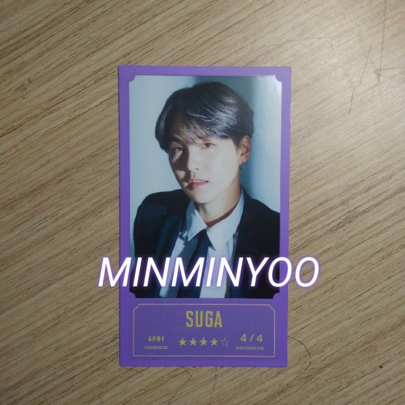 (BOOKED) (OFFICIAL) Message CARD BANG CON 4/4 MIN YOONGI / SUGA BTS ...
