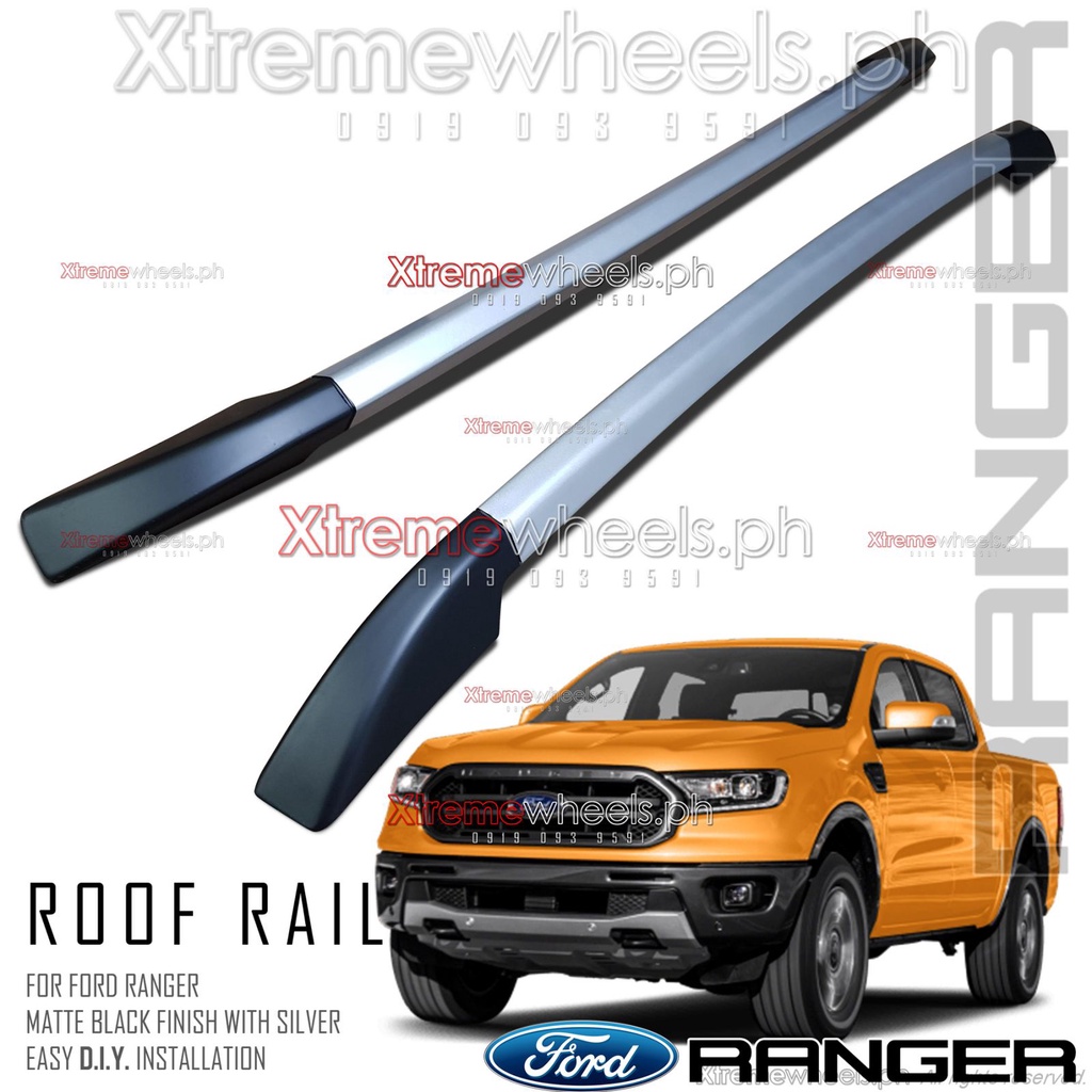 Ford Ranger All variant 2012-2022 Roof Rail / Roofrail SILVER BLACK ...