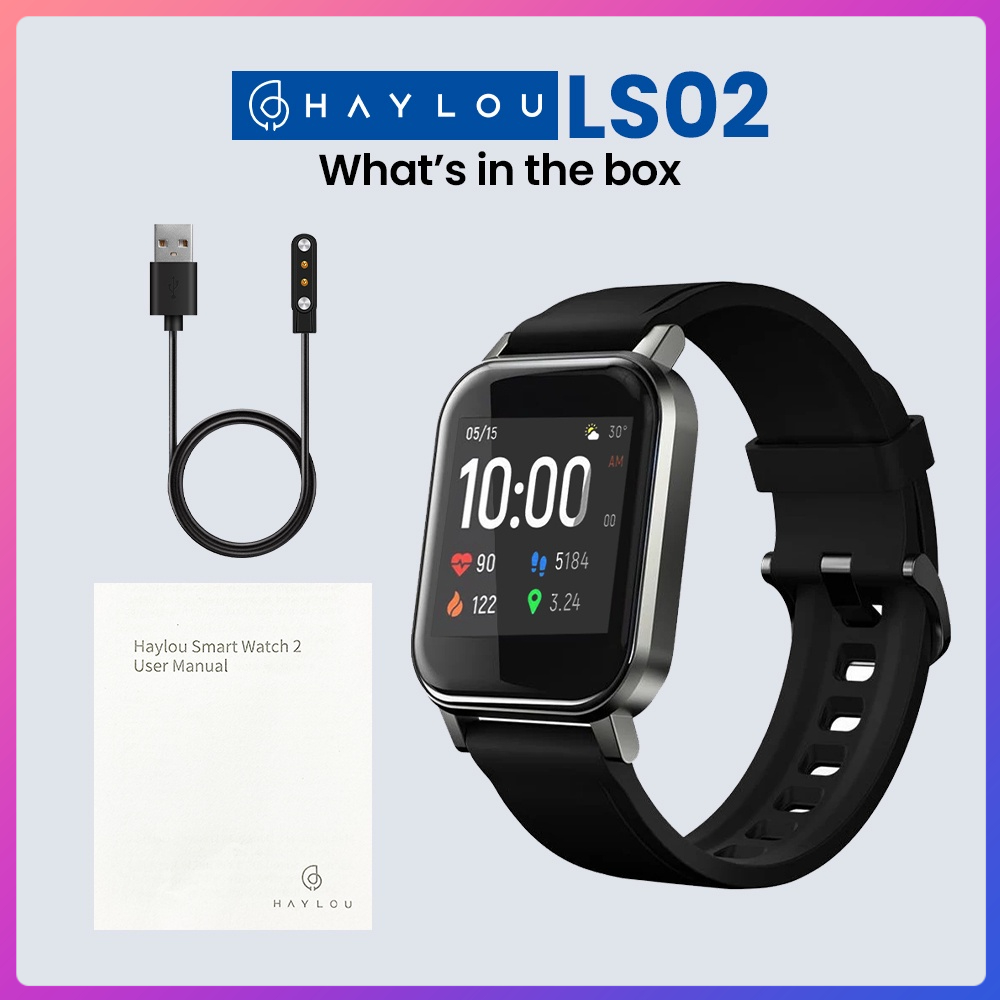 Haylou LS02 Smartwatch Fitness Tracker IP68 Water Resistant Bluetooth ...