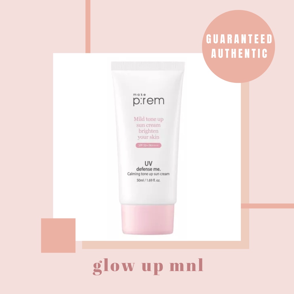 make p:rem [make prem] UV Defense Me Calming Tone Up Sun Cream 50ml ...