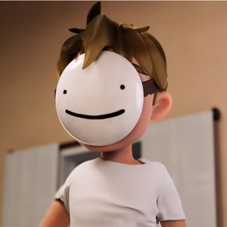 Adult Kid Minecraft Dreams SMP Cosplay Masks Cartoon Anime White Smile ...