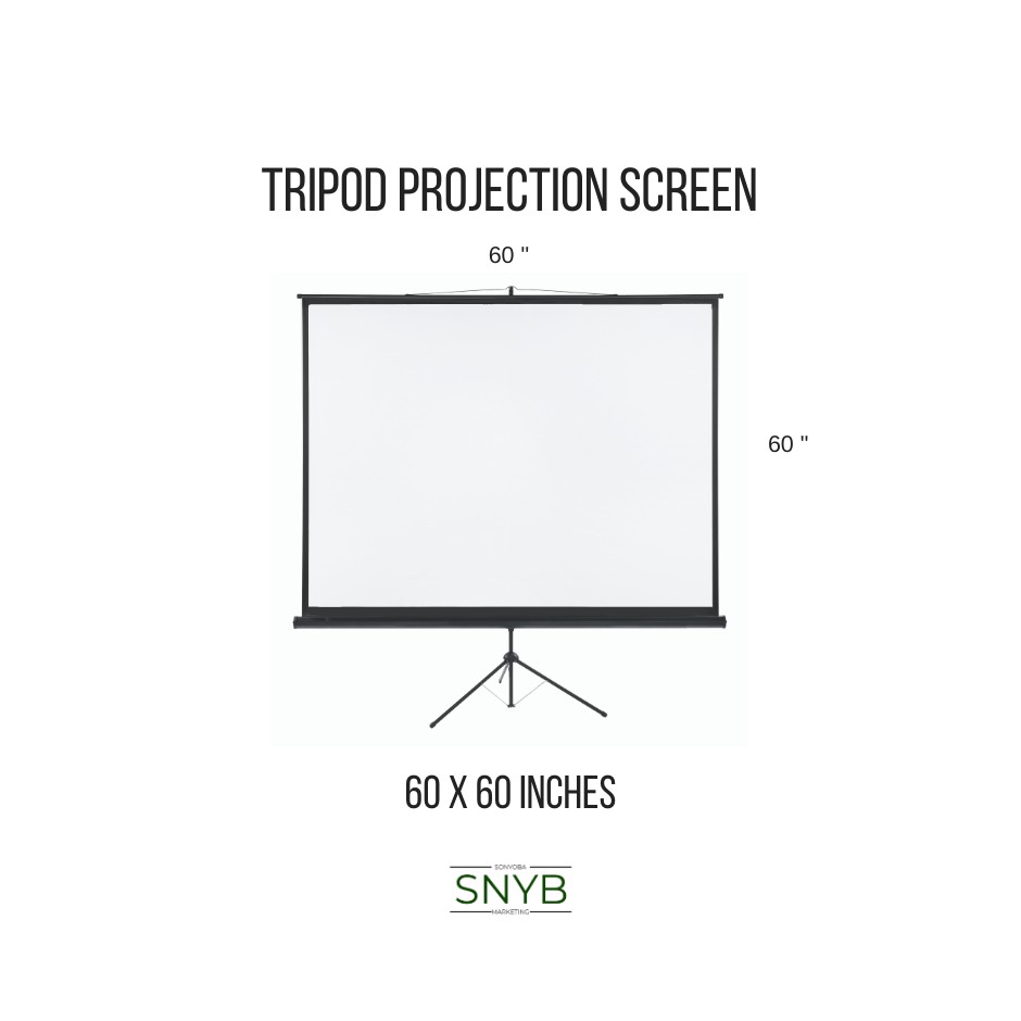 Tripod Projector Screen 60x60 INCHES | Shopee Philippines