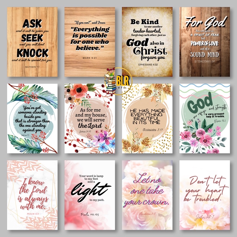 Wall Decor A4 size - Bible Verses (Laminated, Sintra Board) | Shopee ...