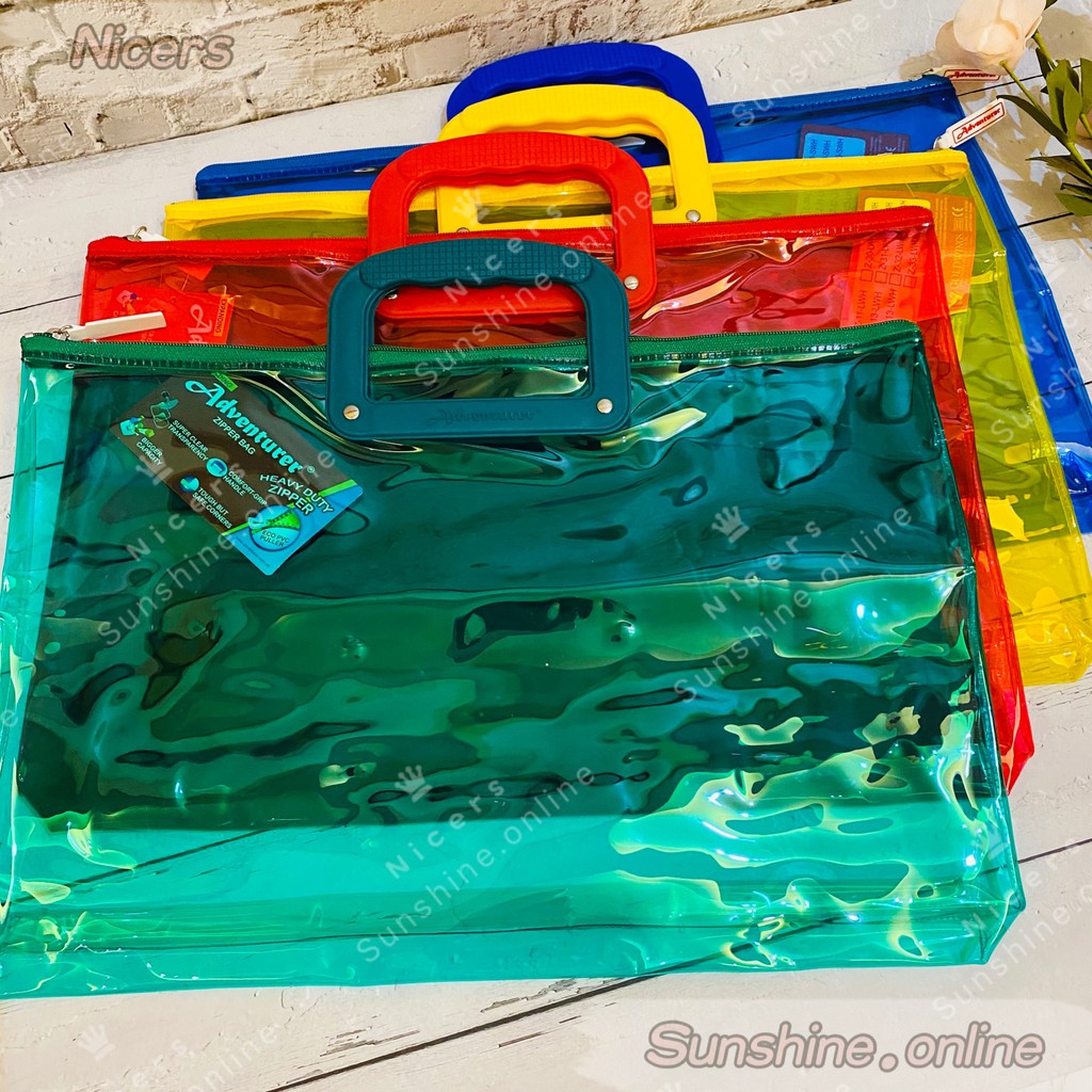 Adventurer Expanding Plastic Envelope plain color W/Zipper | Shopee ...