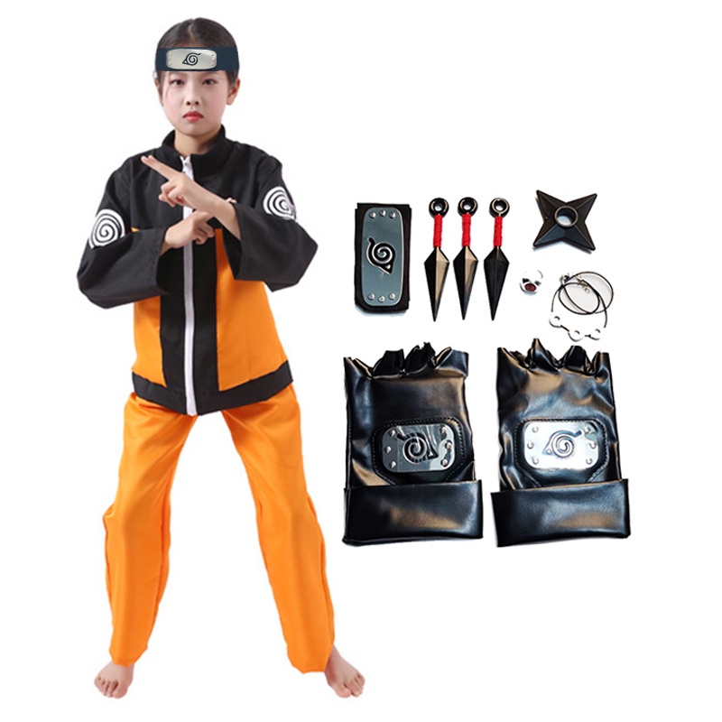 Carnival Uzumaki Naruto Costume Cosplay Anime Set for kids adult ...