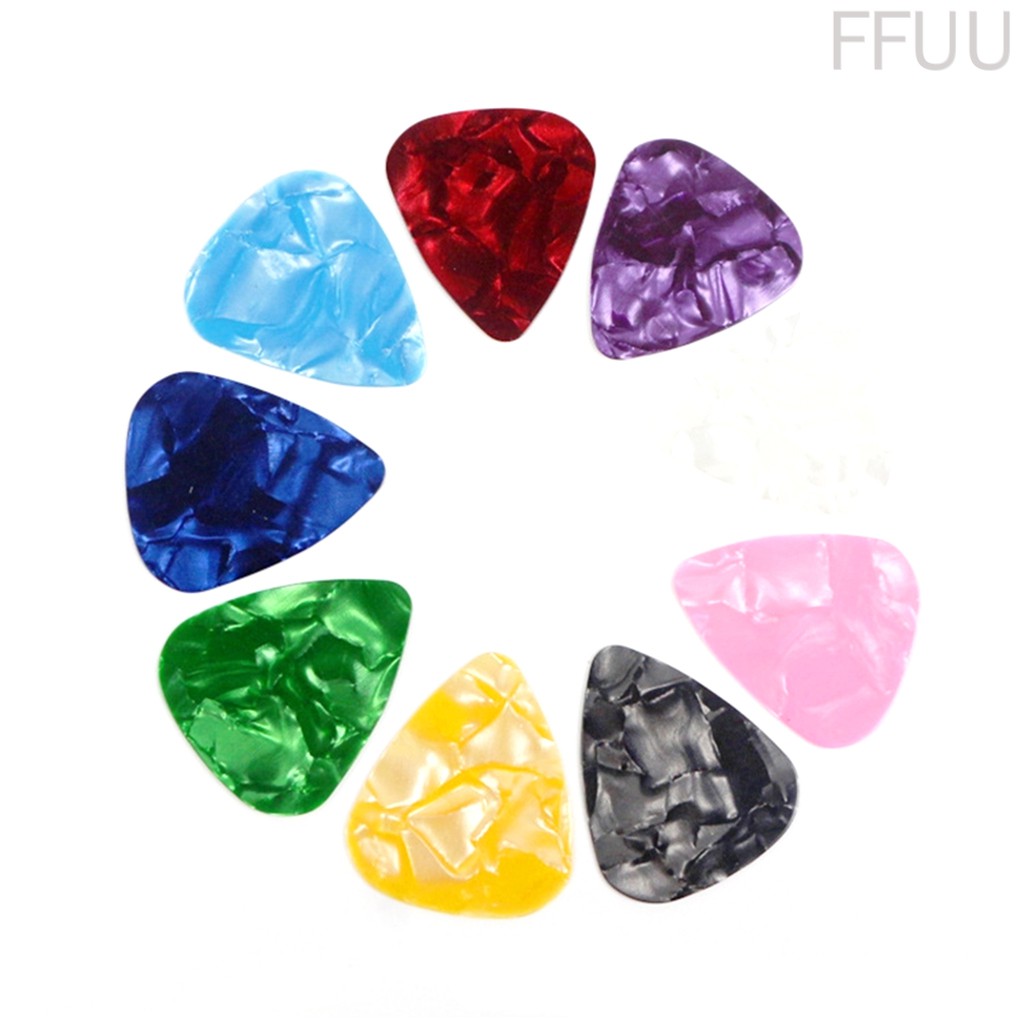 10Pcs Celluloid Plastic Guitar Picks Plectrums for Acoustic Electric ...