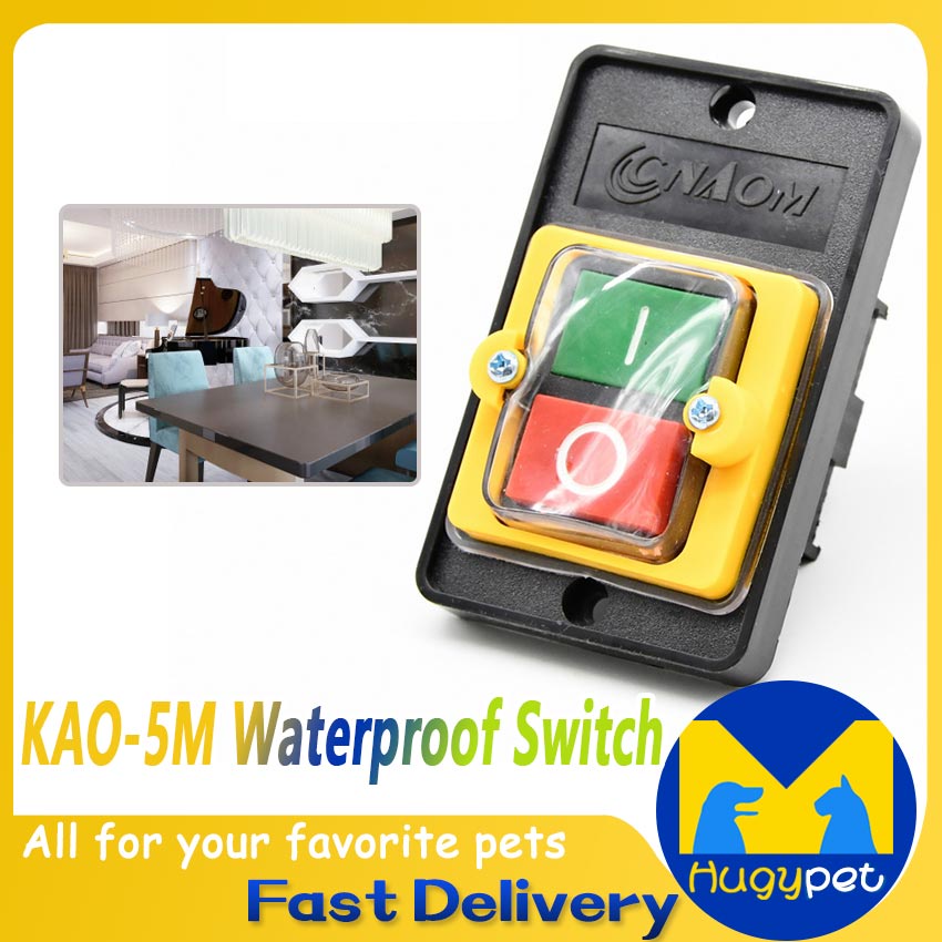 AC220V/380V 10A ON OFF 3 Phase Power Start Switch KAO-5M 50HZ/60HZ Waterproof Push Button Switch ...