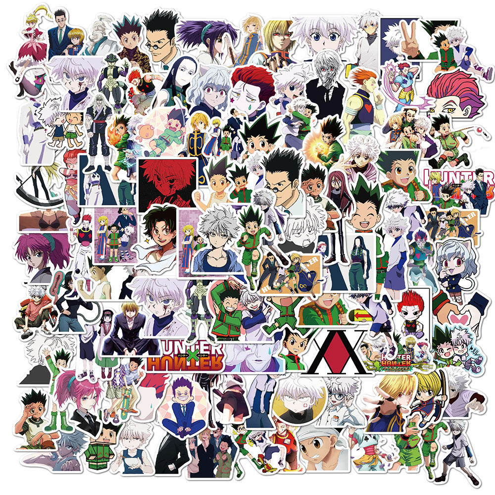 100pcs/pack Waterproof Suitcase Laptop Japanese Anime Stickers HUNTER x ...