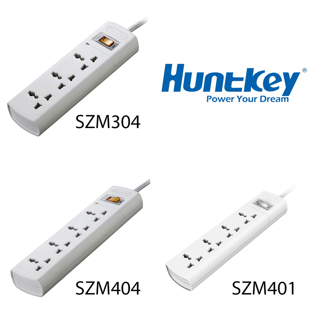 Huntkey SZM304 SZM401 SZM404 Power Strip Surge Protector Extension Cord ...