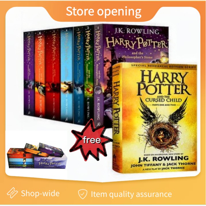 【8 Books Set】Harry Potter English Novel Read Story Book Fiction Kids ...