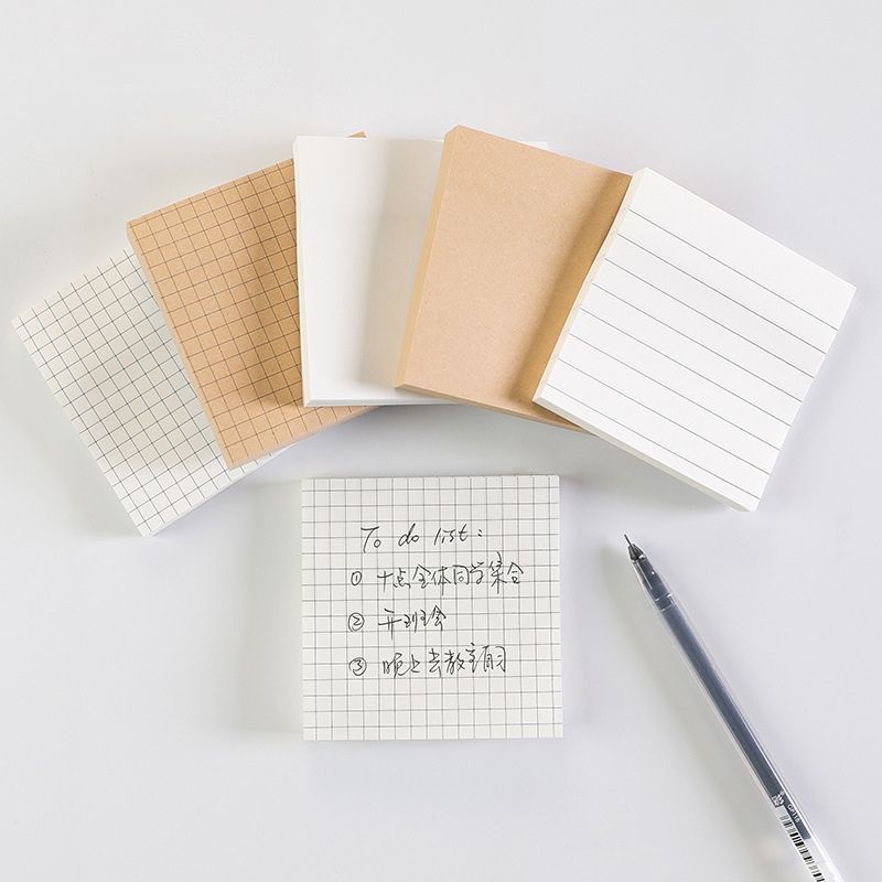 Minimalist Sticky Notes grid/lined/blank note paper school office ...