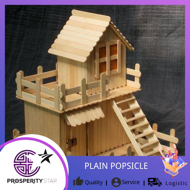 Plain Popsicle stick ( 50pcs in one pack ) | Shopee Philippines