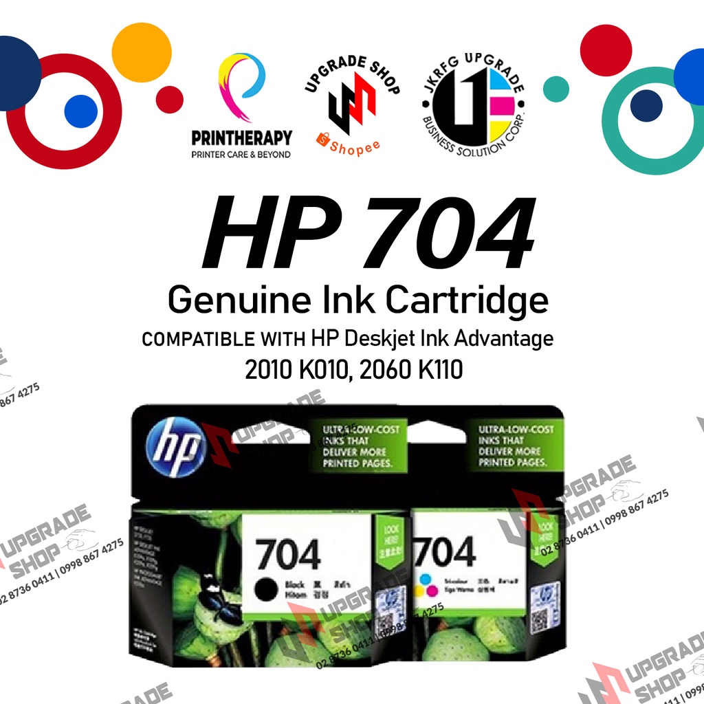 704 Black and Tri-color Original Ink Cartridge (Set) | Shopee Philippines