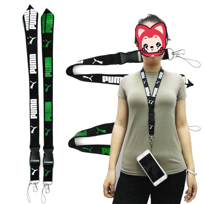 Puma Logo Lanyard Detachable Button Lanyard Neck Strap For Keys ID ...