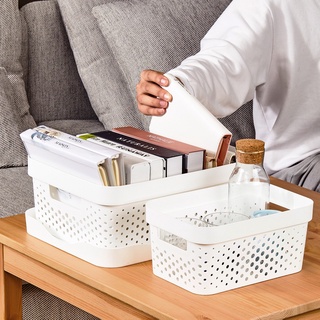 Vusign by Deli Storage Box Stackable Basket Bin with Lid Space Saver ...