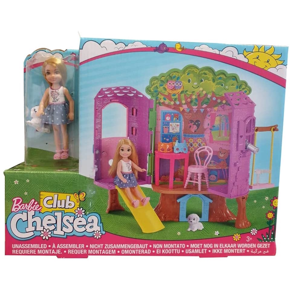 Barbie Club Chelsea Treehouse Dollhouse Playset with Accessories FPF83 ...