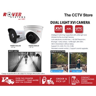 Rover Systems 2MP 1080P XVI Dual Light Bullet CCTV Camera Outdoor ...