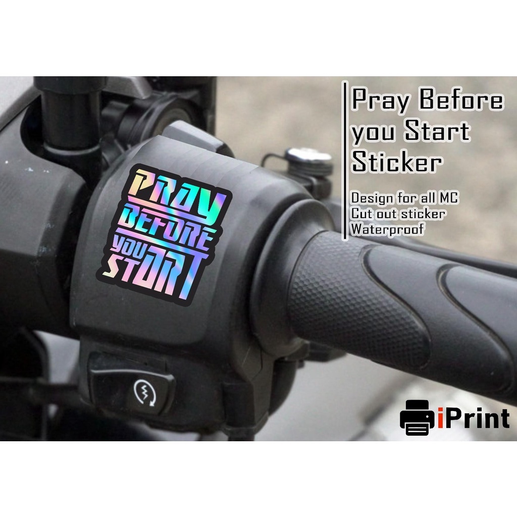 Pray before you start sticker - Waterproof, Cut out sticker, Design for ...