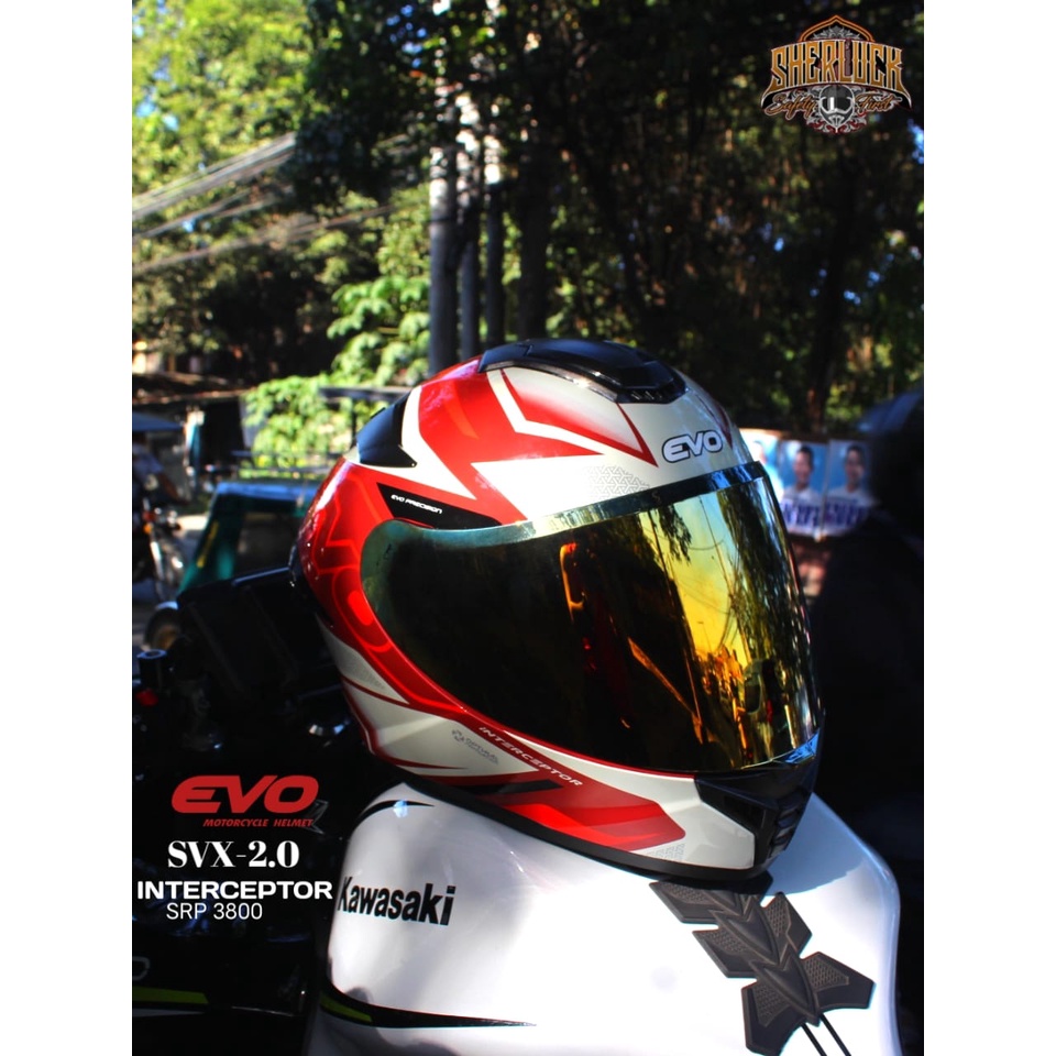 EVO SVX-02 Interceptor Full Face Dual Visor Helmet | Shopee Philippines