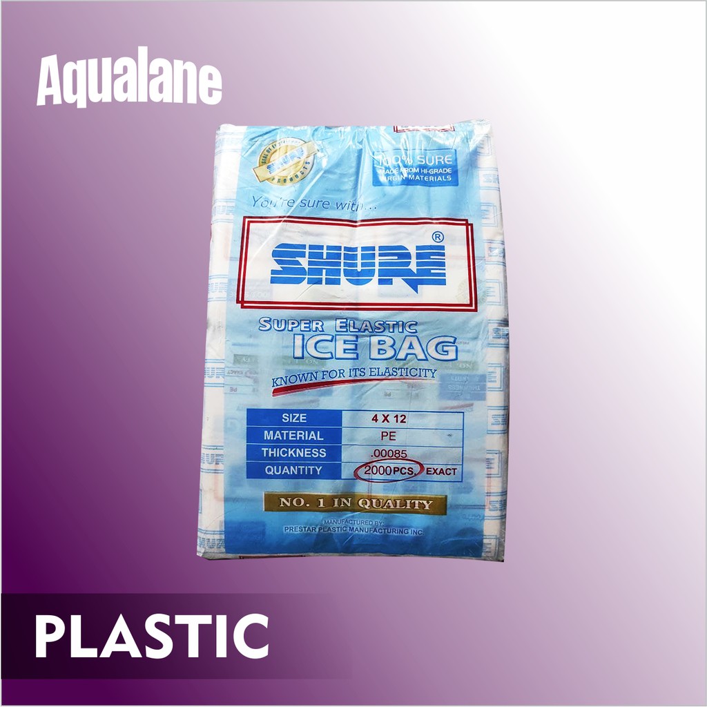 SHURE ICE BAG 4x12 Plastic Bag 2000 pcs | Shopee Philippines