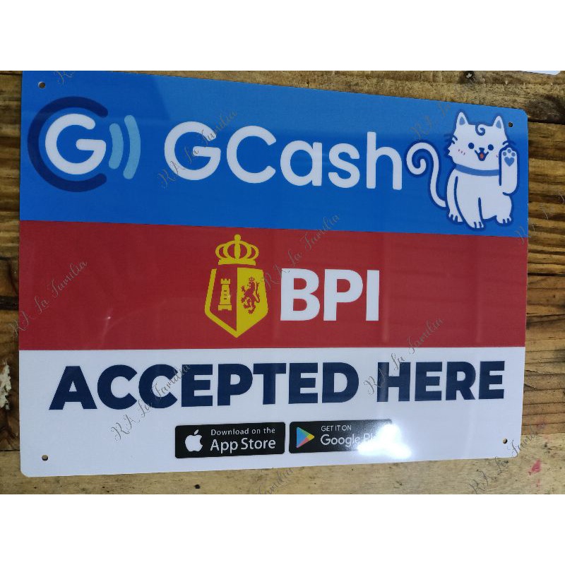 R.A PVC STORE SIGN GCASH/BPI/BDO/PAYMAYA/PAYPAL/GRABPAY/SHOPEEPAY/COINS ...
