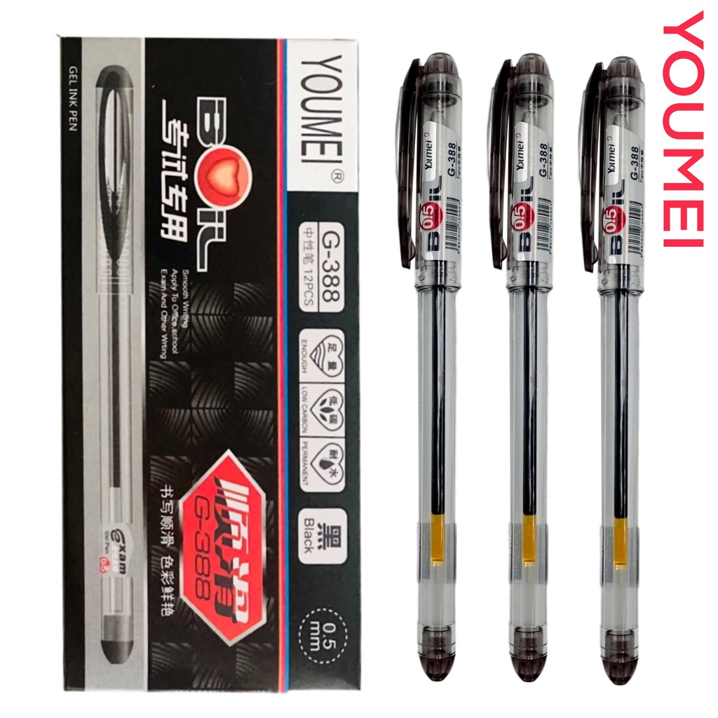 XP-1088 (12 pcs) YOUMEI Boil Gelpens Gel Pen 0.5mm Mygel Pen Quality Ballpens School Supplies ...