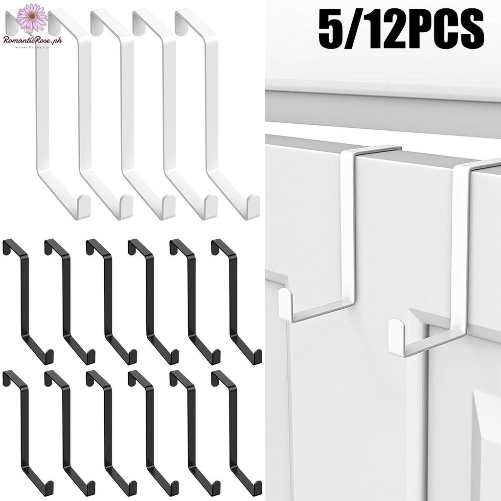 5/12 Pcs Door Hanger Hook Over Door Hook Z-Shaped Sturdy Metal Door ...