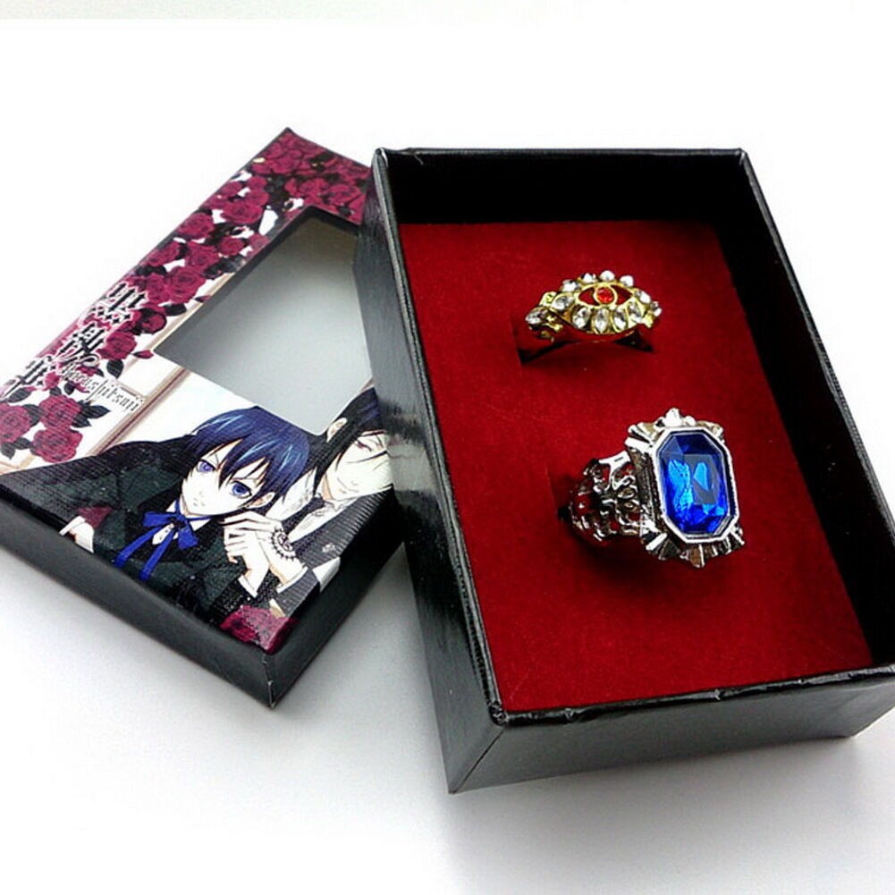 Black Butler Kuroshitsuji Ciel Alois Trancy Cosplay rings 2 Pcs New in ...