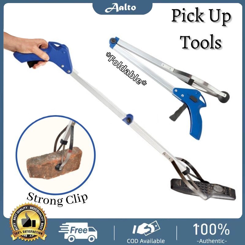 Heavy-Duty Foldable Pick-Up and Reach Tool Long Handle Garbage ...