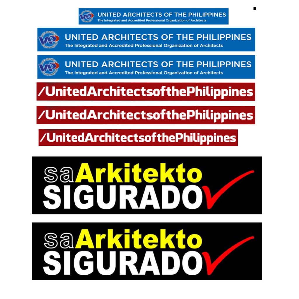 UAP Architect Car Sticker Package 8 Pieces, Architect Car Sticker ...