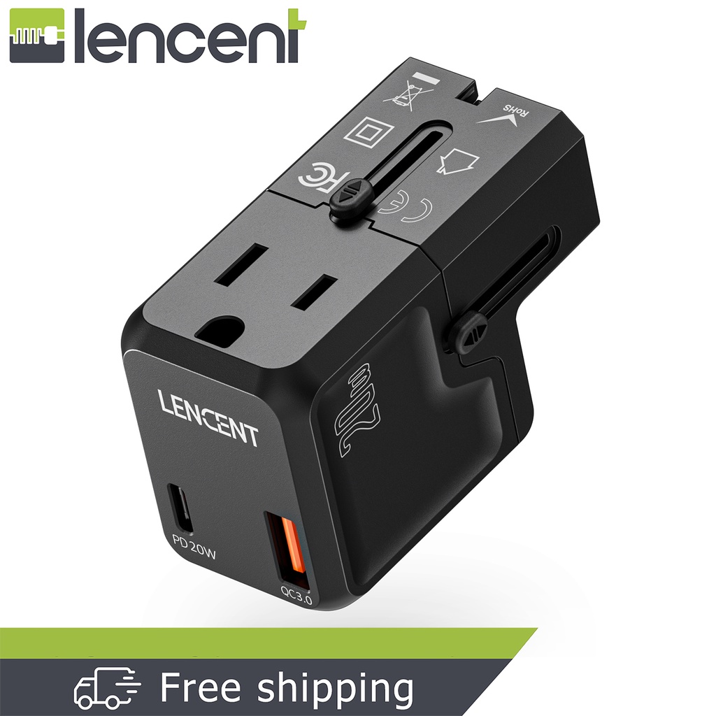 LENCENT 20W Fast Charger with QC 3.0 USB Port Type-C All-in-One Charger ...